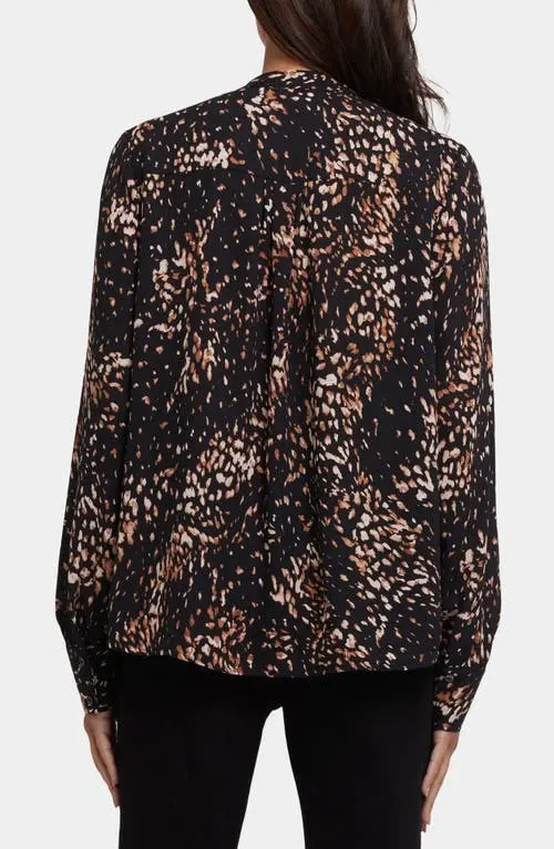 NYDJ Tie Neck Button-up Shirt