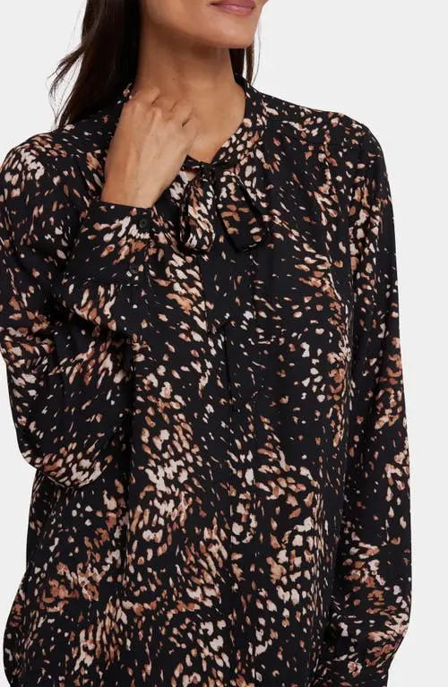 NYDJ Tie Neck Button-up Shirt