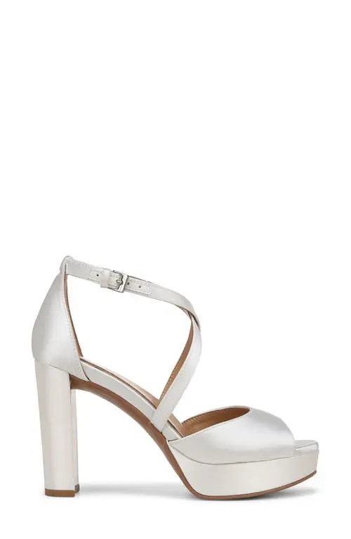 Naturalizer Melody Platform Sandals - Pearl White