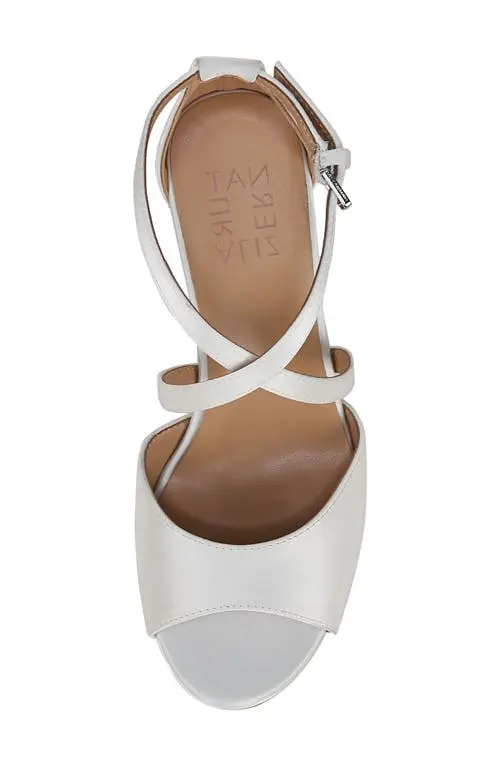 Naturalizer Melody Platform Sandals - Pearl White