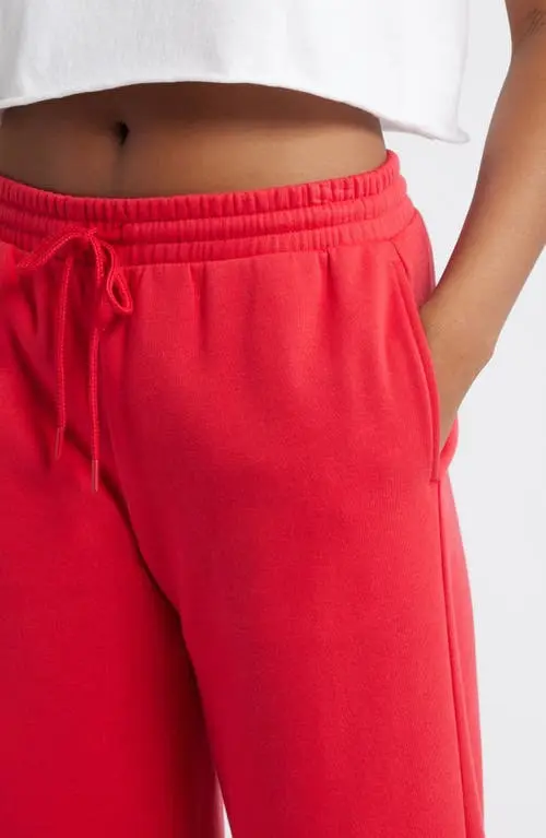 Bp. Wide Leg Fleece Sweatpants - Red Lipstick