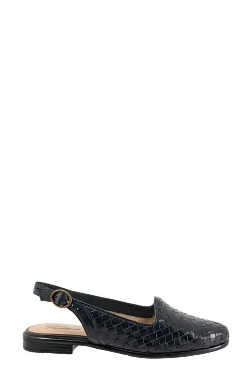 Trotters Lea Slingback Flat - Navy