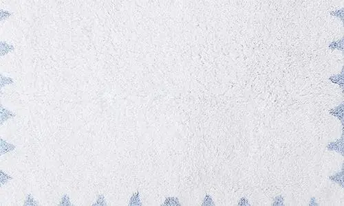 PERI HOME Scallop Detail Cotton Bath Mat - Blue