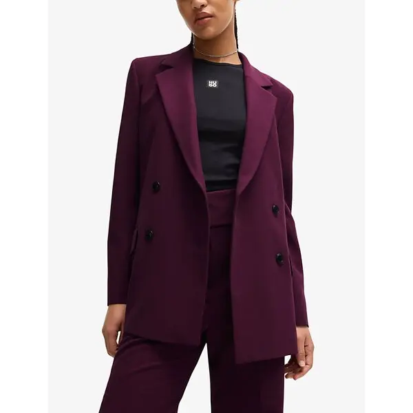 Hugo Relaxed-fit Double-breasted Stretch-woven Blazer