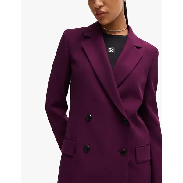 Hugo Relaxed-fit Double-breasted Stretch-woven Blazer