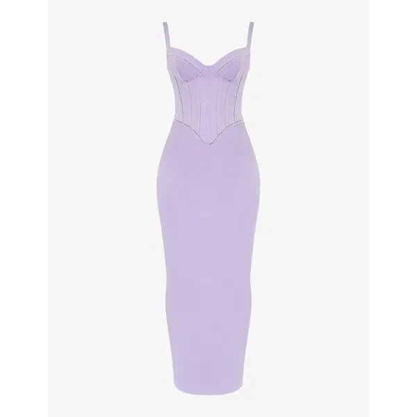 House Of Cb Breeze Corseted Maxi Dress - Orchid