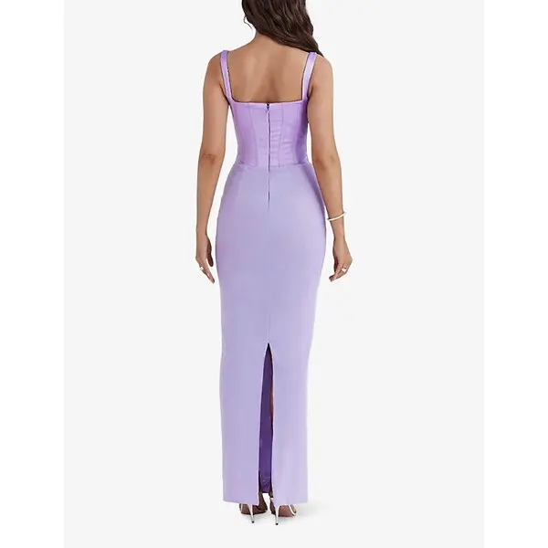 House Of Cb Breeze Slim-Fit Corseted Maxi Dress - Orchid | Editorialist