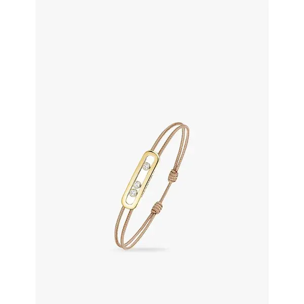 Messika Cares Pavé Diamond And 18ct Cord Bracelet - Yellow Gold