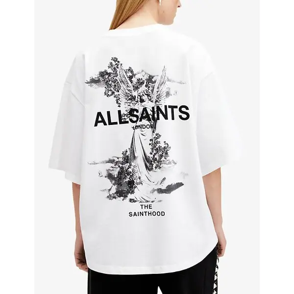 ALLSAINTS Guardian Graphic-print Relaxed-fit Cotton T-shirt - White