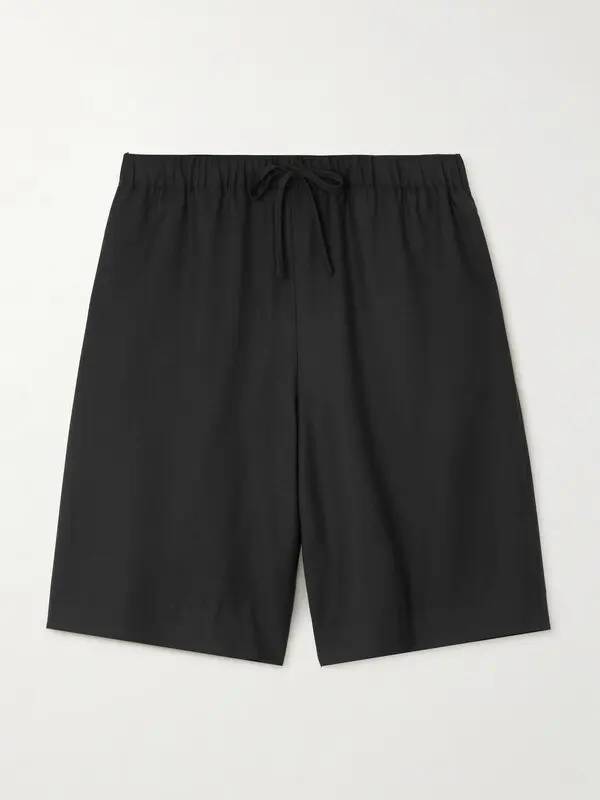 THE ROW Stanton Wool-twill Wide-leg Shorts