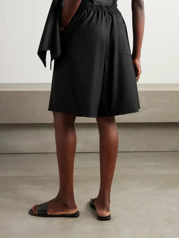 THE ROW Stanton Wool-twill Wide-leg Shorts