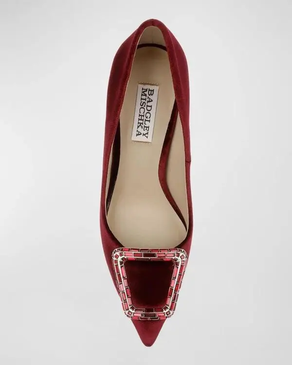 Badgley Mischka Aubree Silk Pumps - Red