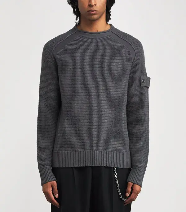 Stone Island Ghost Piece Virgin Wool Sweater - Grey