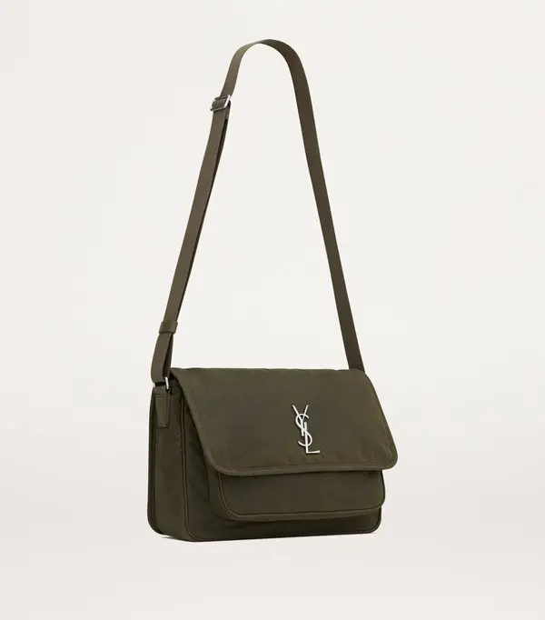 Saint Laurent Cotton Canvas Niki Messenger Bag - Green