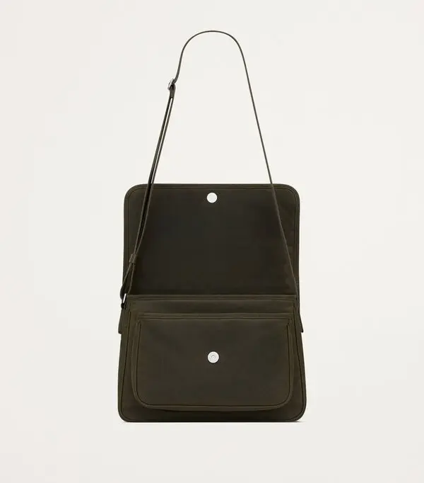 Saint Laurent Cotton Canvas Niki Messenger Bag - Green