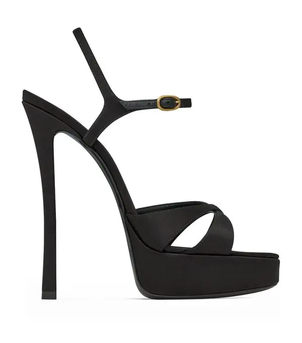 Saint Laurent Debbie Platform Sandals - Black
