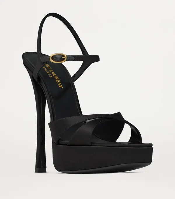 Saint Laurent Debbie Platform Sandals - Black
