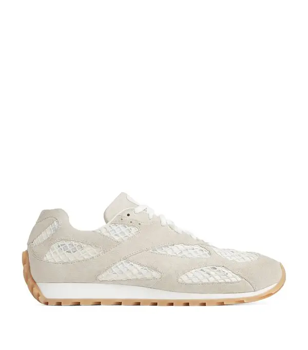 Bottega Veneta Orbit Criss-cross Sneakers - White