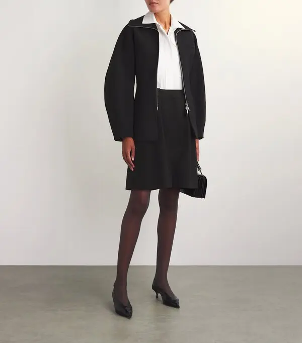AEXAE Wool Pleated Bermuda Shorts