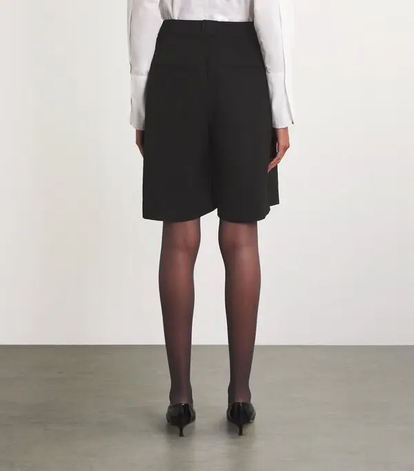 AEXAE Wool Pleated Bermuda Shorts