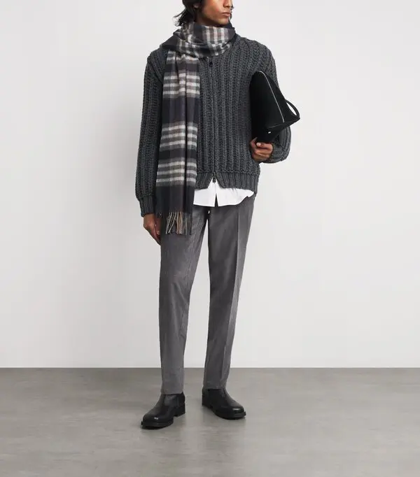 Corneliani Wool-cashmere Zip-up Sweater