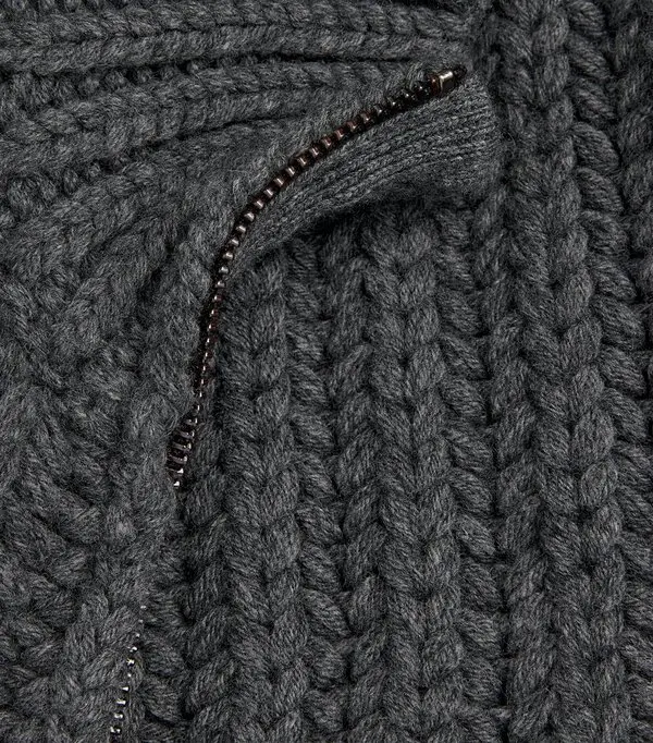 Corneliani Wool-cashmere Zip-up Sweater