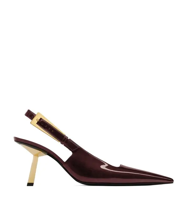 Saint Laurent - Patent Leather Lee Slingback Pumps