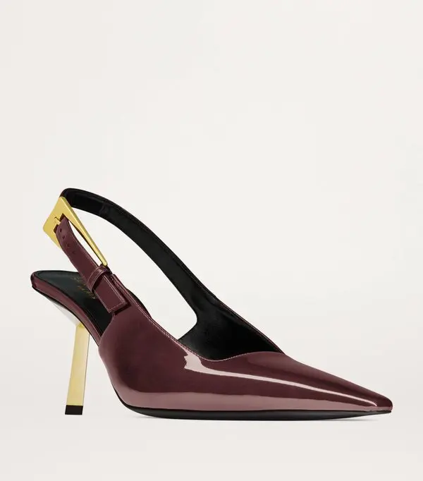 Saint Laurent - Patent Leather Lee Slingback Pumps