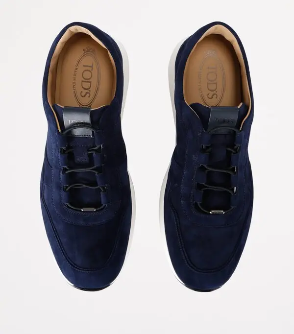 TOD'S Suede Low-top Sneakers - Navy