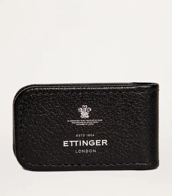 ETTINGER Leather Capra Money Clip - Black