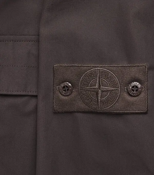Stone Island Ghost Piece Organic Cotton Overshirt - Brown