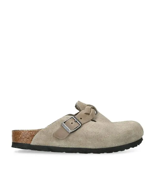 BIRKENSTOCK Leather Boston Clogs - Brown