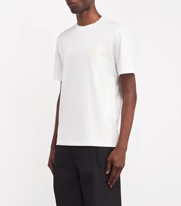 Giorgio Armani Cotton Interlock Logo T-shirt - White