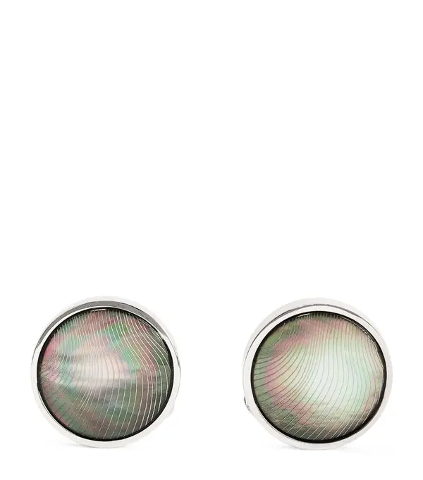 Giorgio Armani Sterling Silver Cufflinks - Grey