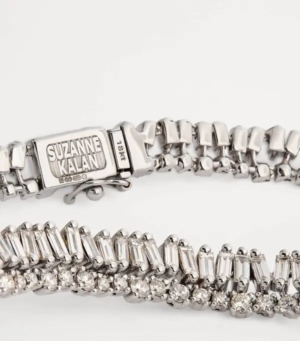 SUZANNE KALAN Gold And Diamond Tennis Necklace