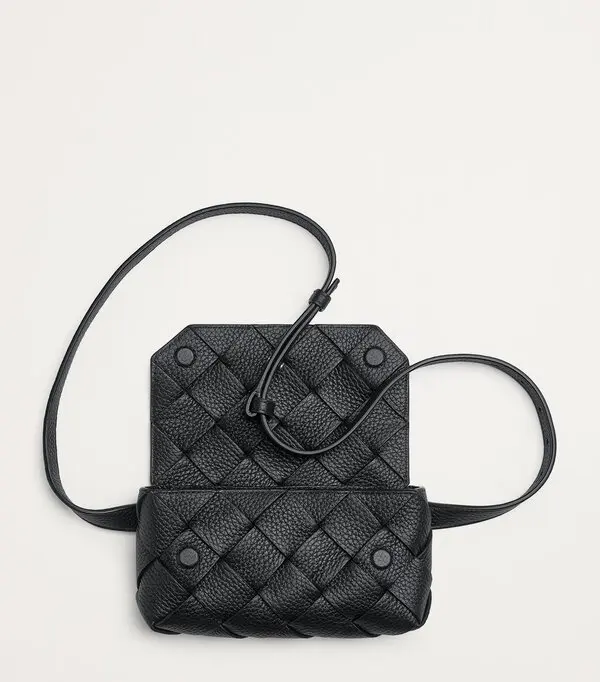 Bottega Veneta Leather Diago Belt Bag - Grey