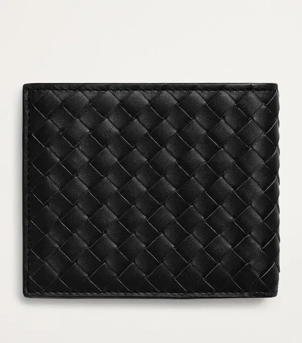 Bottega Veneta Intrecciato Leather Picolo Bi-fold Wallet - Grey
