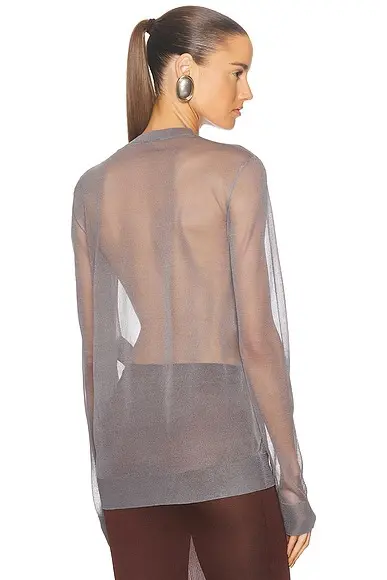 Saint Laurent Sheer Knit Cardigan