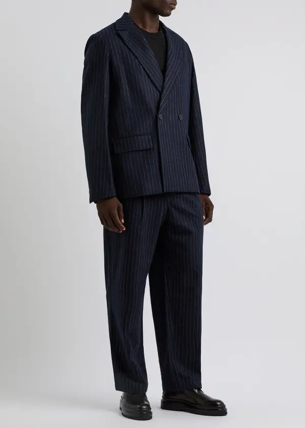 WAX LONDON Gekko Pinstriped Wool-blend Blazer