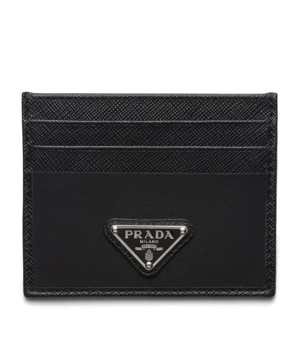 Prada Re-nylon Saffiano Card Holder - Black
