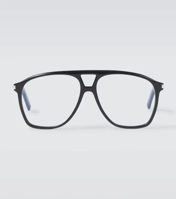 Saint Laurent Sl 596 Dune Aviator Eyeglasses - Black