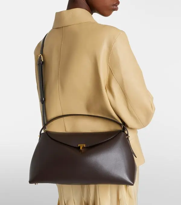 TOTEME T-lock Leather Top-handle Bag - Brown
