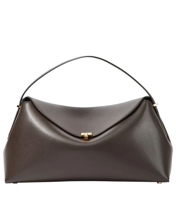 TOTEME T-lock Leather Top-handle Bag - Brown