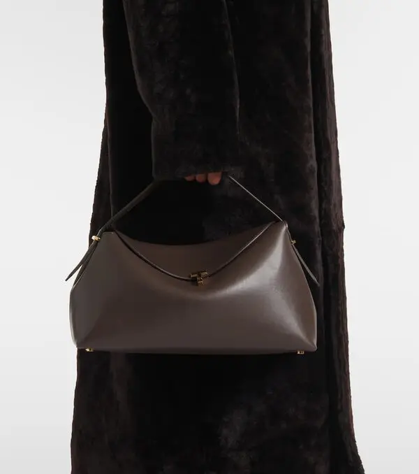 TOTEME T-lock Leather Tote Bag - Brown