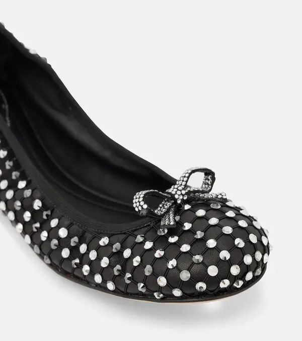 Rene Caovilla Crystal-embellished Ballet Flats