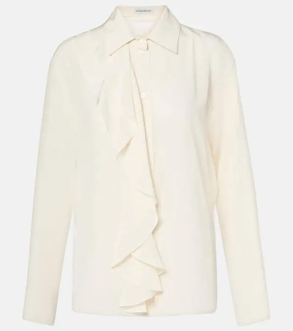 Victoria Beckham Ruffled Silk Blouse