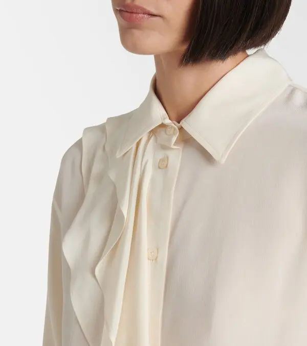 Victoria Beckham Ruffled Silk Blouse