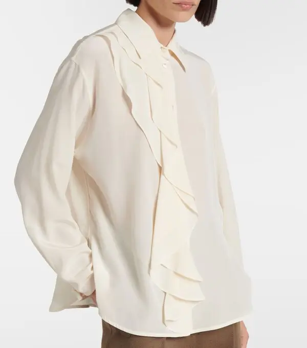 Victoria Beckham Ruffled Silk Blouse