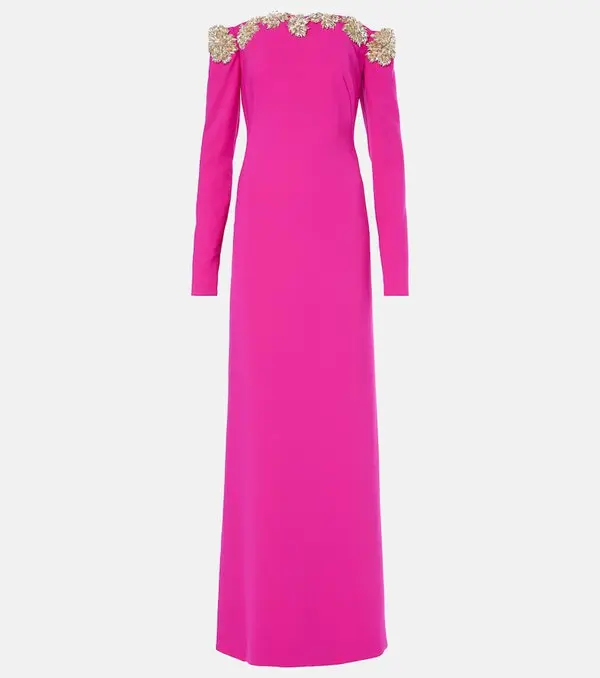 Costarellos Meline Embellished Gown - Pink