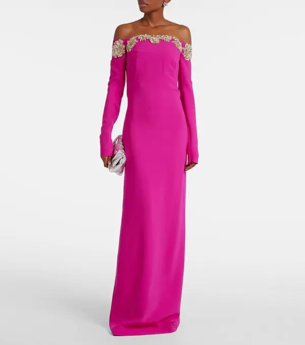 Costarellos Meline Embellished Gown - Pink